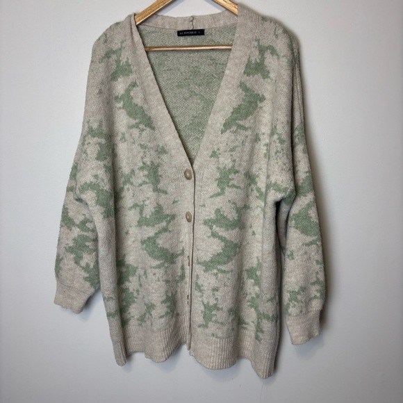 Sweaters | Turkish Cardigan Green Cream Boho Cottage | Poshmark